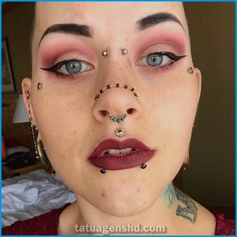 Ideias Criativas de Piercings para o Rosto » Tatuagens HD